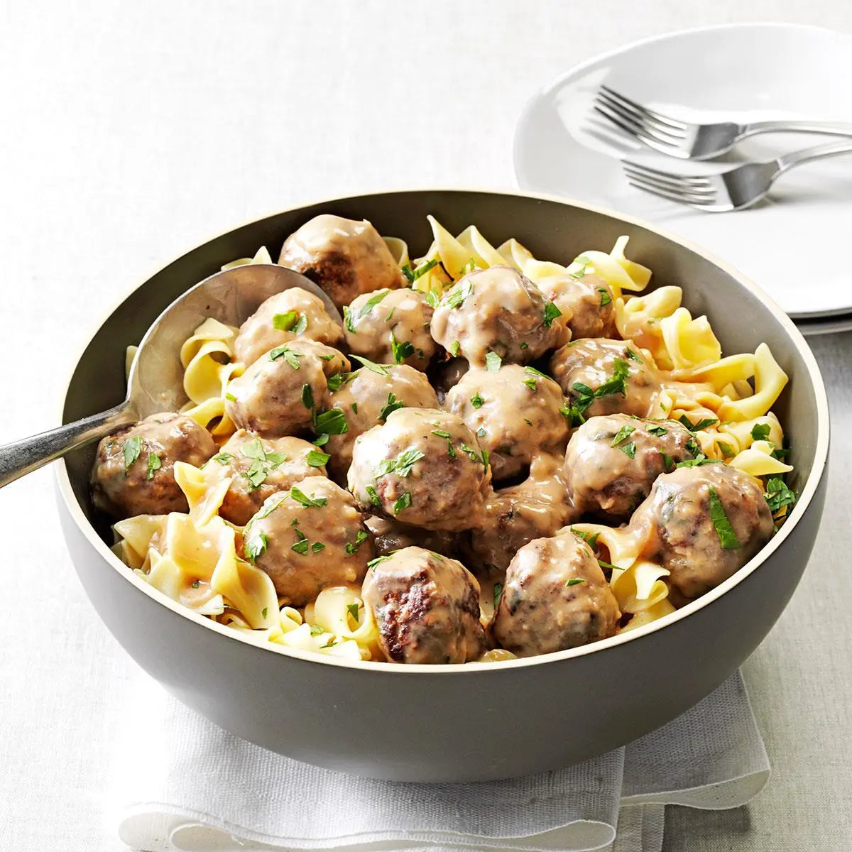 Creamy Demi-Glace Peppercorn Meatballs